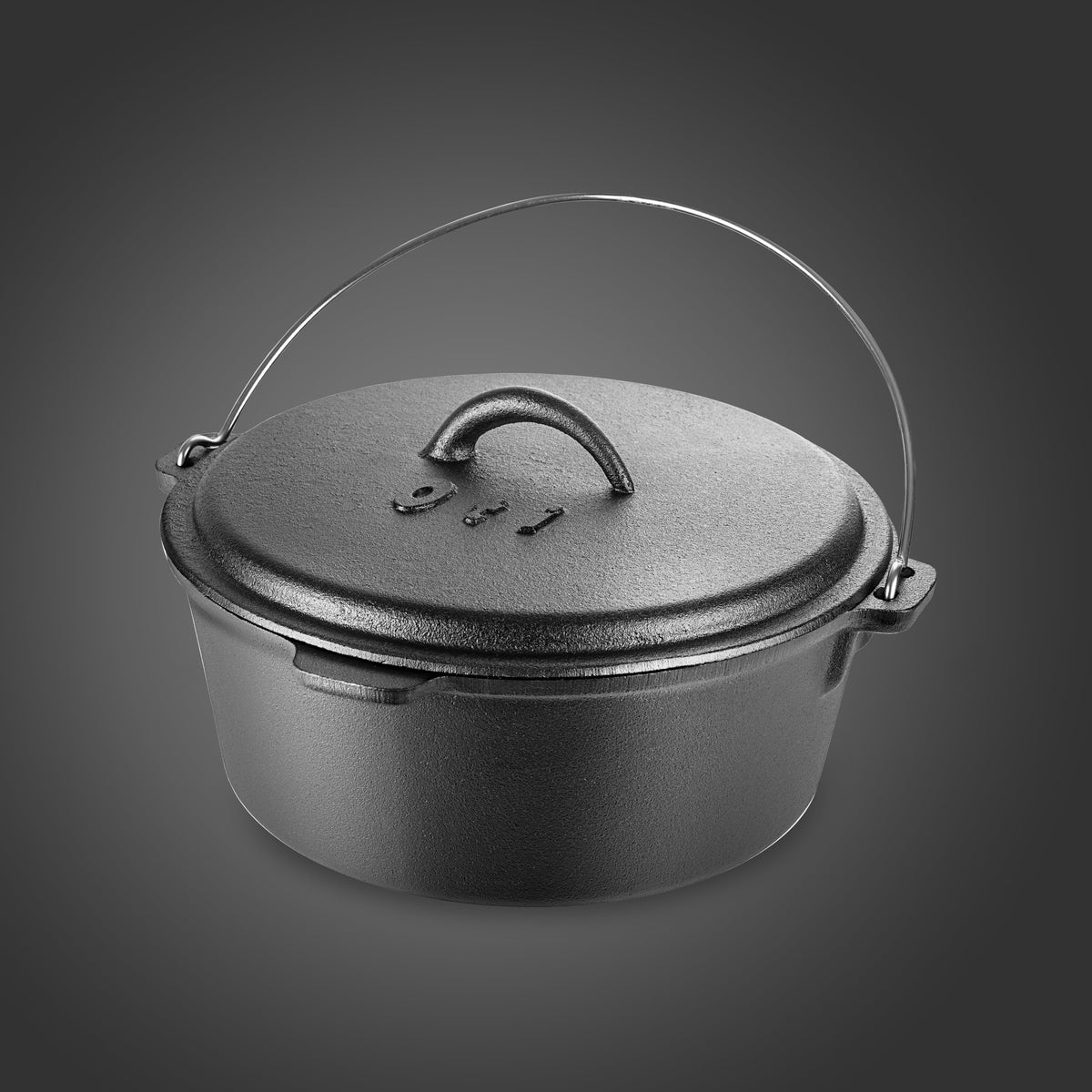 Classic pure cast iron cauldron with lid – Oti Shop